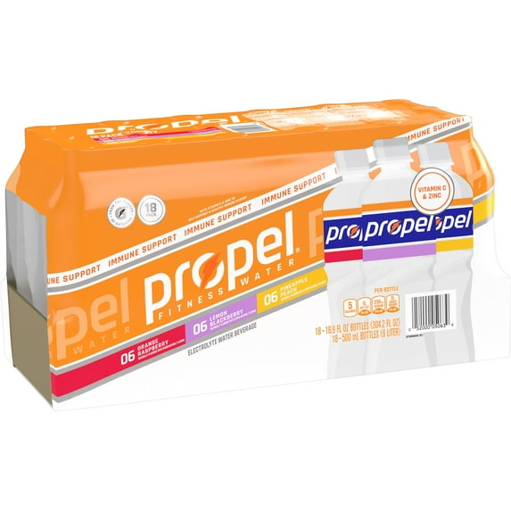 Propel Immune Support Electrolyte Enhanced Water Sports Drink, Variety ...